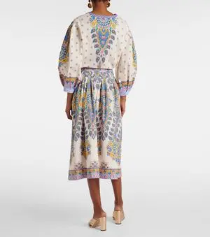 Etro Paisley Printed Midi Skirt - Multicoloured