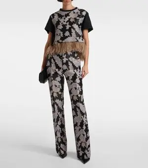 La DoubleJ Saturday Night Jacquard Bootcut Pants - Multicoloured