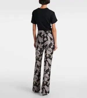 La DoubleJ Saturday Night Jacquard Bootcut Pants - Multicoloured