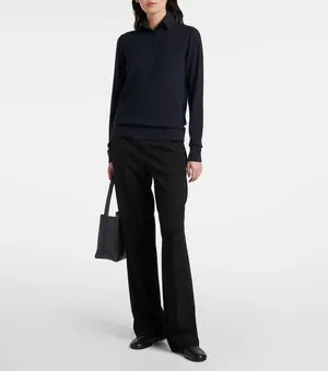 THE ROW Dina Wool-blend Straight Pants