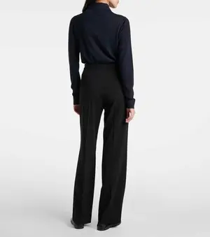 THE ROW Dina Wool-blend Straight Pants