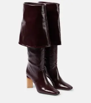 Chloé Georgia 90 Leather Knee-high Boots