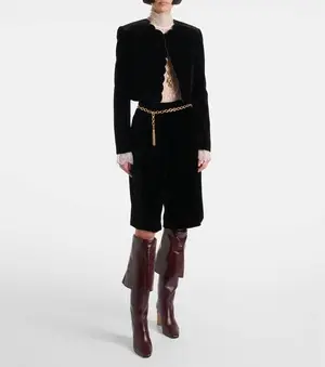 Chloé Georgia 90 Leather Knee-high Boots