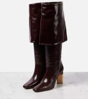 Chloé Georgia 90 Leather Knee-high Boots