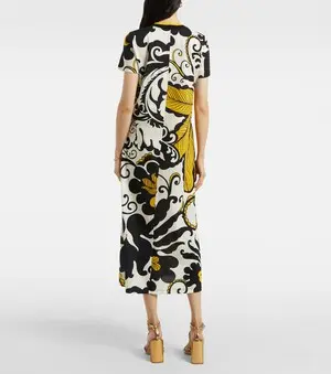 La DoubleJ Floral Cotton Midi Dress - Multicoloured