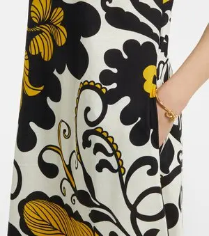 La DoubleJ Floral Cotton Midi Dress - Multicoloured