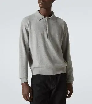 Saint Laurent Wool Polo Sweater - Grey