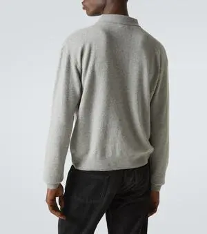 Saint Laurent Wool Polo Sweater - Grey