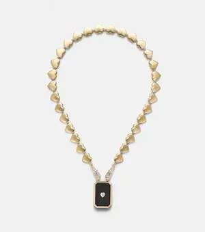 MARIE LICHTENBERG 18kt Yellow Diamond Pendant Necklace - Gold