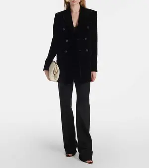 Saint Laurent Double-breasted Velvet Blazer