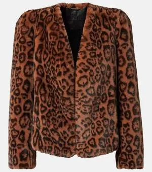 Chloé Leopard-print Faux Fur Jacket