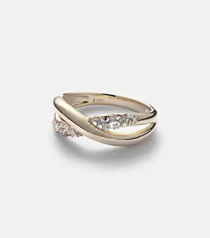 STONE AND STRAND Glitterati Kiss Diamond Ring - Gold