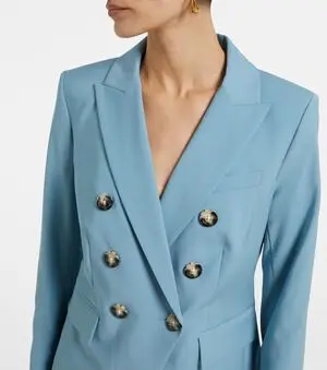 Veronica Beard Miller Wool-blend Blazer - Blue