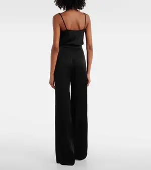 Max Mara Ieti Wide-leg Satin Pants - Black