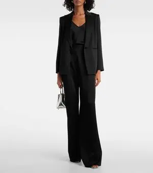 Max Mara Ieti Wide-leg Satin Pants - Black