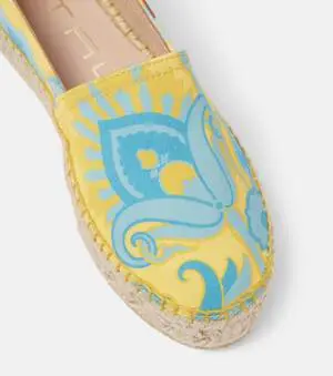 Etro Printed Espadrilles - Yellow