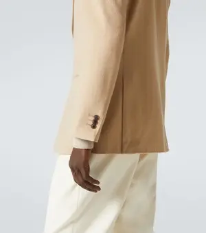 SAMAN AMEL Camel Hair Suit Jacket - Beige