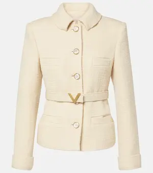 Valentino Garavani Wool-blend Tweed Jacket - Beige