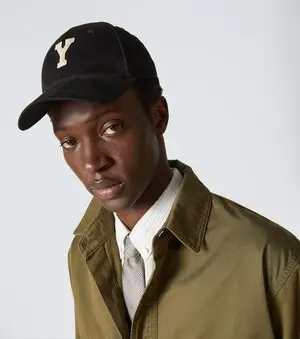 Saint Laurent Y Patch Baseball Cap - Black
