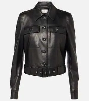 Saint Laurent Cropped Leather Jacket
