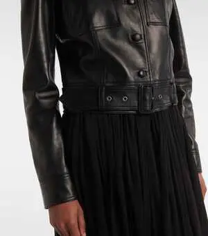 Saint Laurent Cropped Leather Jacket