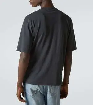 Saint Laurent Logo Cotton Jersey T-shirt