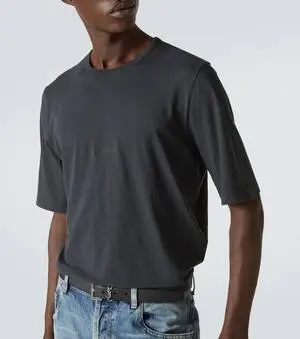 Saint Laurent Logo Cotton Jersey T-shirt