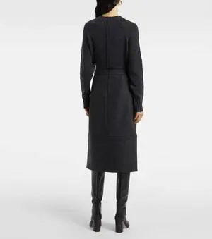 Plan C Sequined Wool-blend Midi Skirt