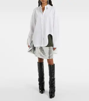 Attico Juno 95 Leather Knee-high Boots - Black