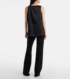 Max Mara Filly Silk Tank Top - Black