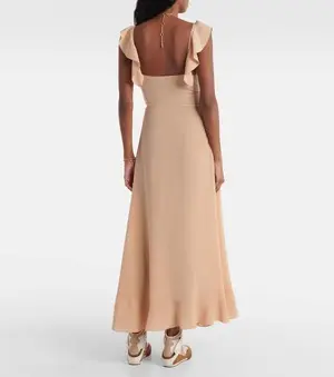Chloé Ruffled Silk Crepe De Chine Maxi Dress