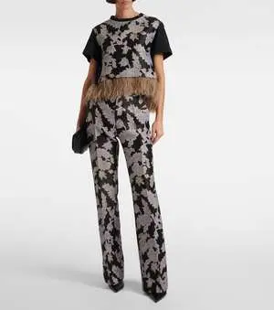 La DoubleJ Saturday Night Bootcut Jacquard Pants - Multicoloured