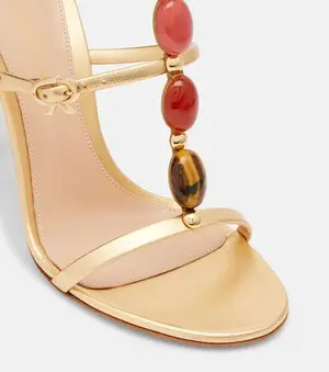GIANVITO ROSSI Embellished Strappy Sandals - Multicoloured