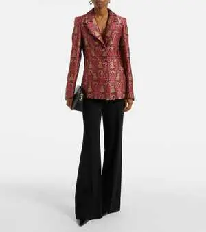 La DoubleJ 24/7 Cotton-blend Jacquard Blazer
