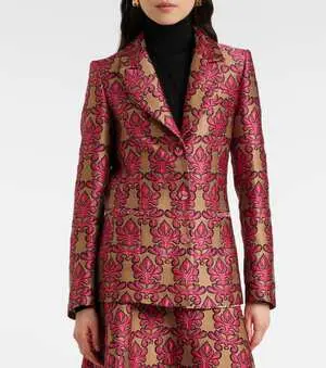 La DoubleJ 24/7 Cotton-blend Jacquard Blazer