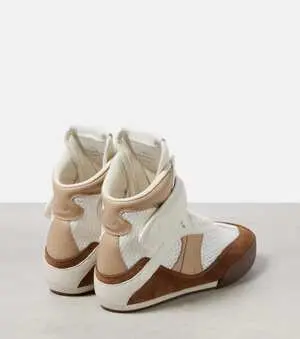 Chloé Kick Leather-trimmed High-top Sneakers