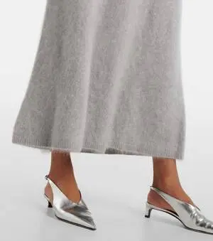 LISA YANG Asta Cashmere Midi Skirt - Grey