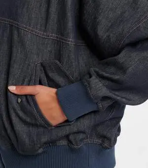 Brunello Cucinelli Denim Bomber Jacket