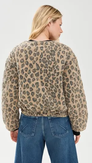 Blanknyc Leopard Print Bomber Jacket