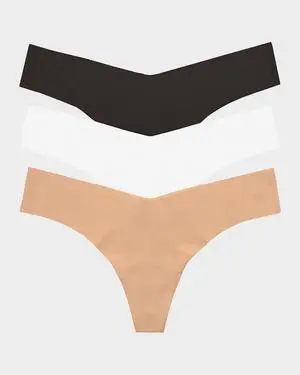 Commando Classic Low-rise Microfiber Thongs, Pack Of 3 - Multi