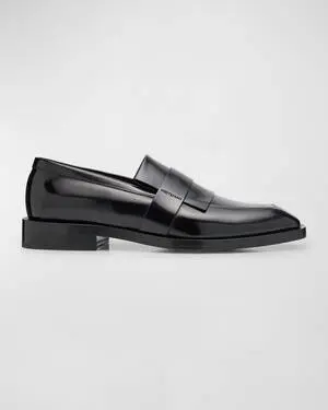 Stuart Weitzman Royce Kiltie Leather Loafers - Black  display picture 1