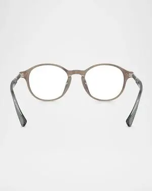 Brunello Cucinelli Brunello Cucinelli Acetate Oval Sunglasses Beige
