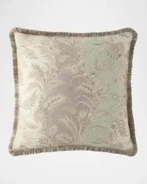 Etro Caladium Pillow With Fringe, 24" Square - Multicol On Beige Ba