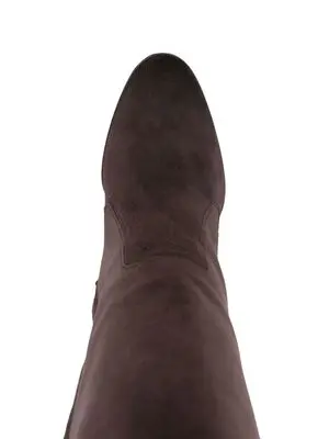 Santoni 90mm Suede Boots - Black