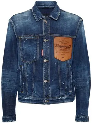 Dsquared2 Logo-patch Denim Jacket - Blue