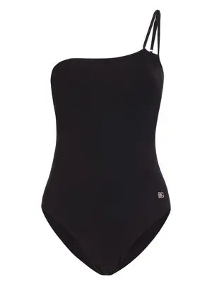 Dolce & Gabbana One-shoulder One-piece Swimsuit - Black