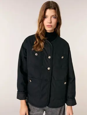 Maje Reversible Quilted Coat