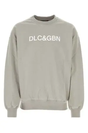 Dolce & Gabbana Logo Print Cotton Sweatshirt - Gray