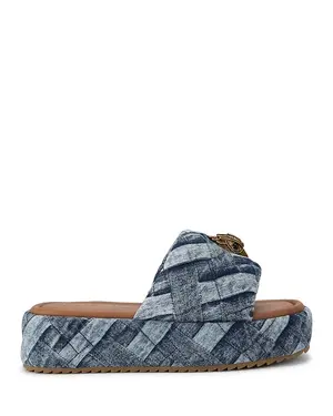 Kurt Geiger Kensington Puff Platform Sandals - Navy