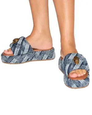 Kurt Geiger Kensington Puff Platform Sandals - Navy